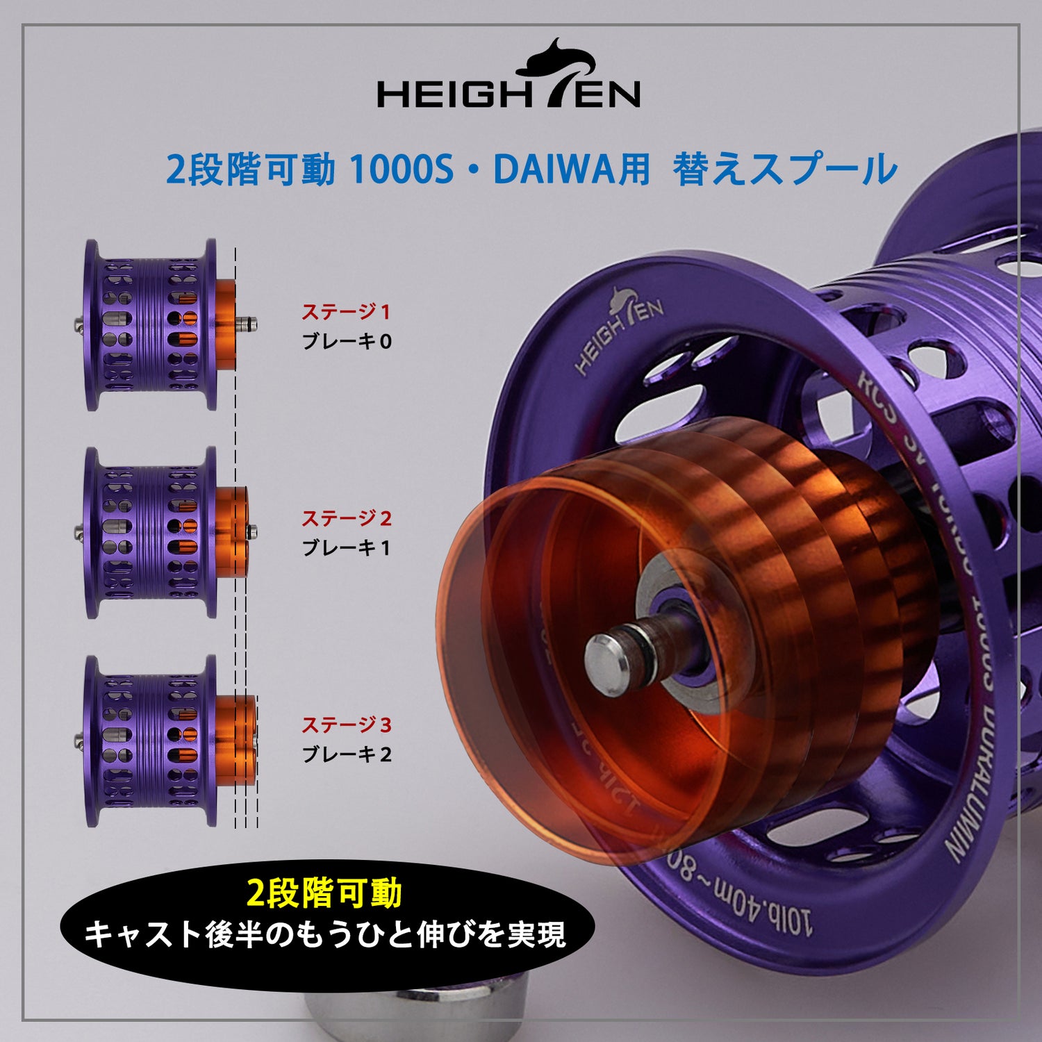 HEIGHTEN リール スプール 1000S 2段階可動 ダイワ(DAIWA) ベイトリール 替えスプール
